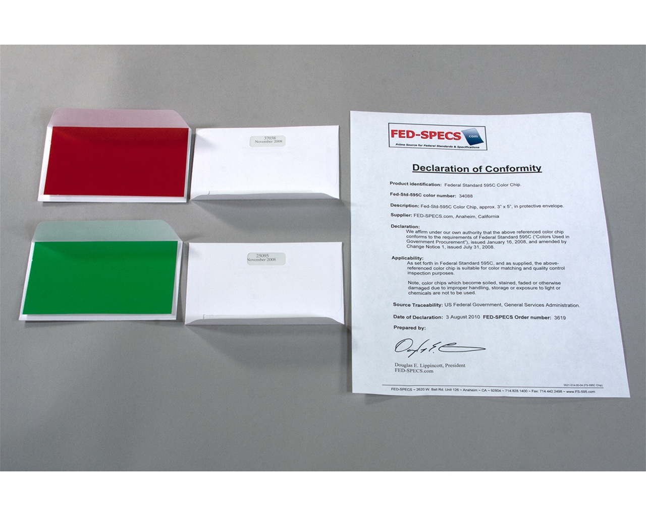 FED-STD-595C COLOR CHIP (Individual)